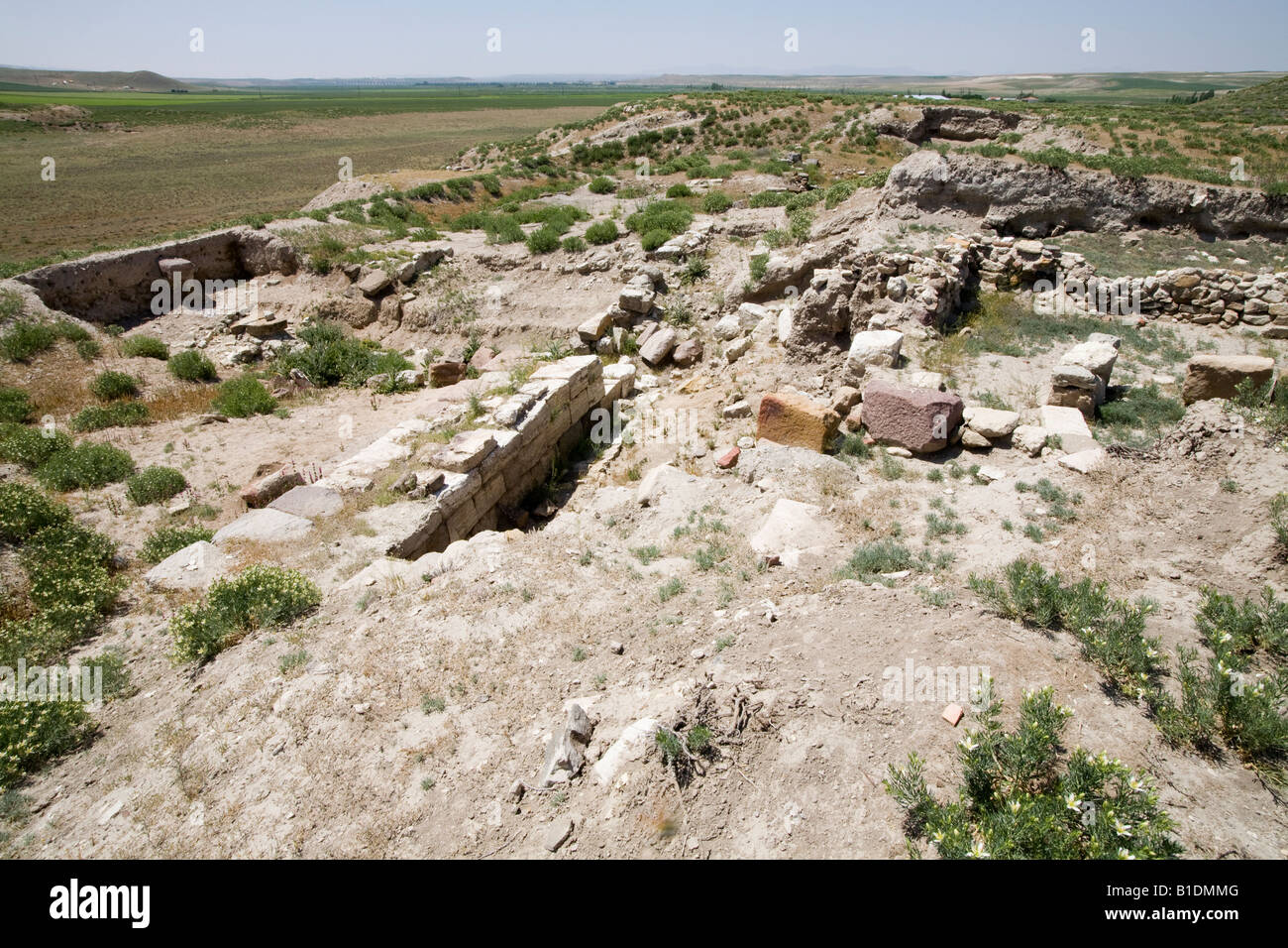 General view of the capital of ancient Phyrgia, Gordion, Yassihoyuk ...
