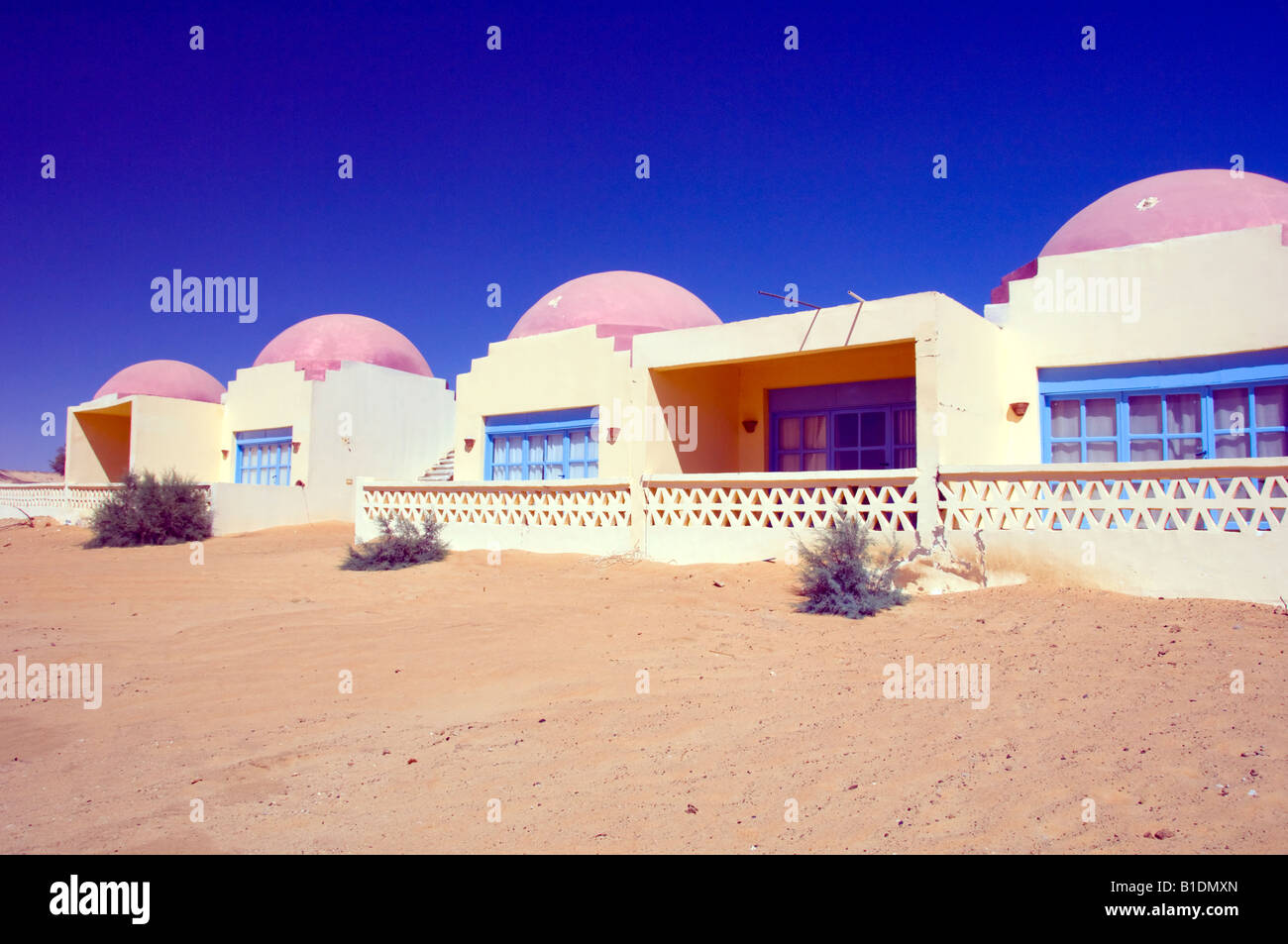 The Minamar Hotel near Bawiti in the Bahariya Oasis in Egypt Stock ...