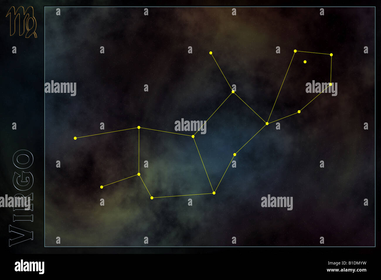 Zodiac Constellation Of Virgo Stock Motion Graphics