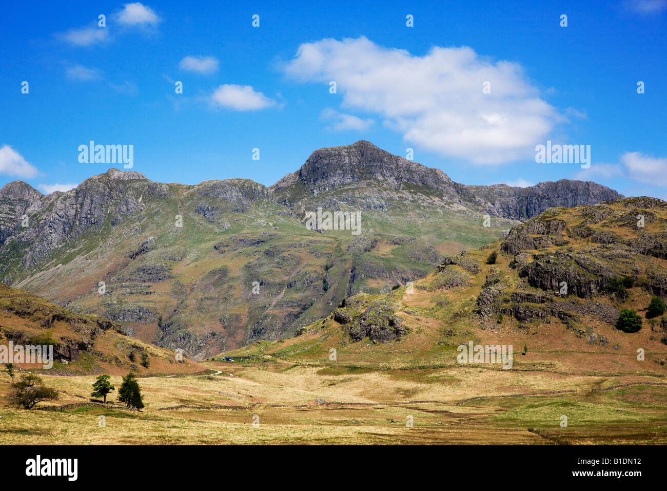 The 'Langdale Pikes' 'Harrison Stickle' And 'Pike Of Stickle' As Seen ...