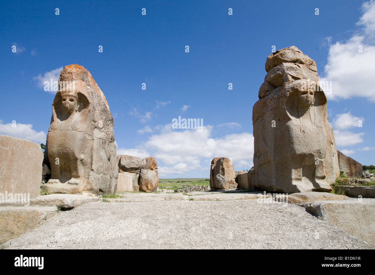 The Sphinx gate at the city of Alacahoyuk a Hittite site in the ...