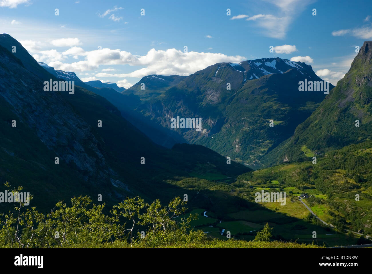 A valley in mountains of Norway Stock Photo - Alamy
