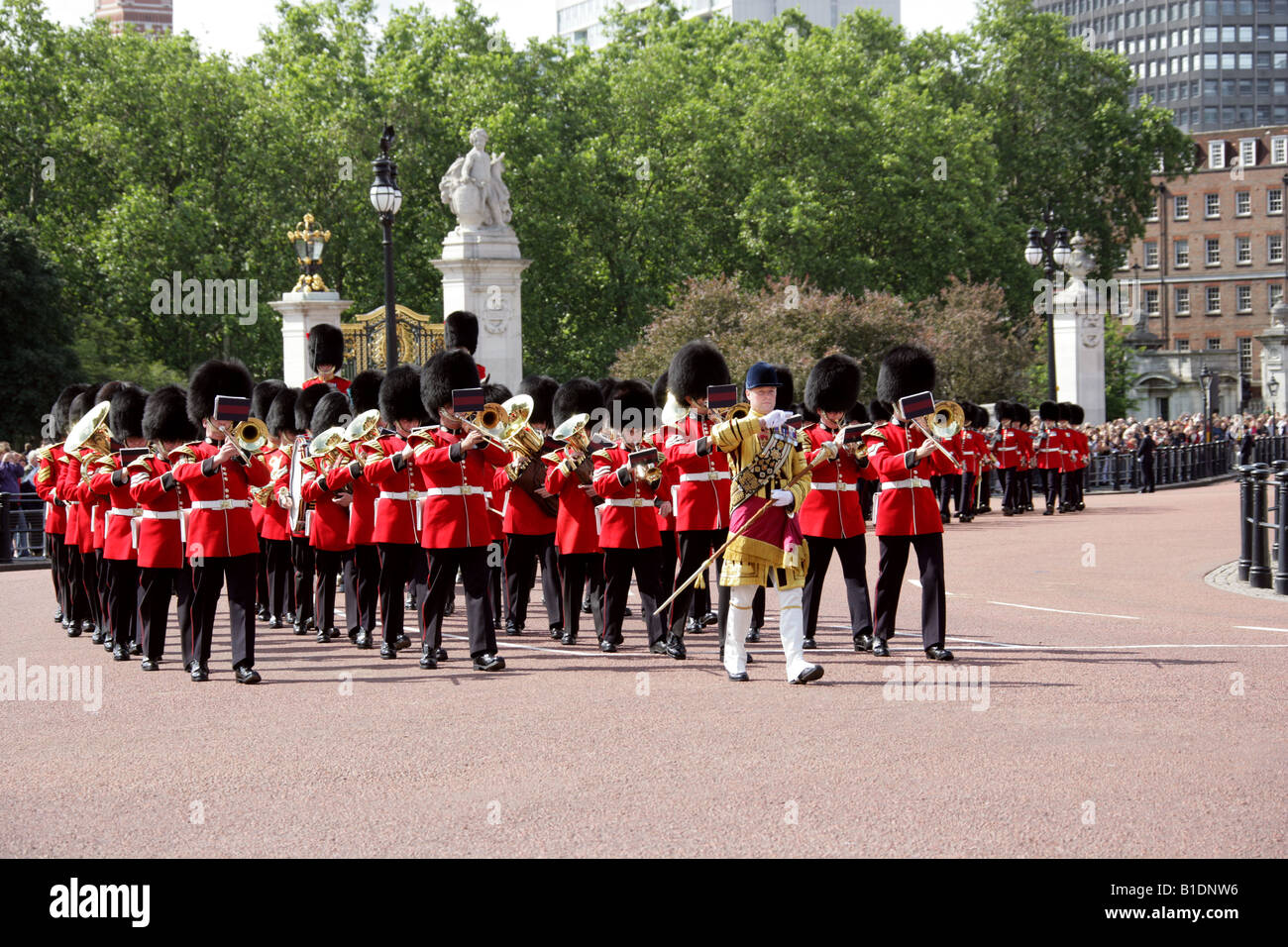 The Scots Guards Band Marching Past Buckingham Palace London Trooping ...