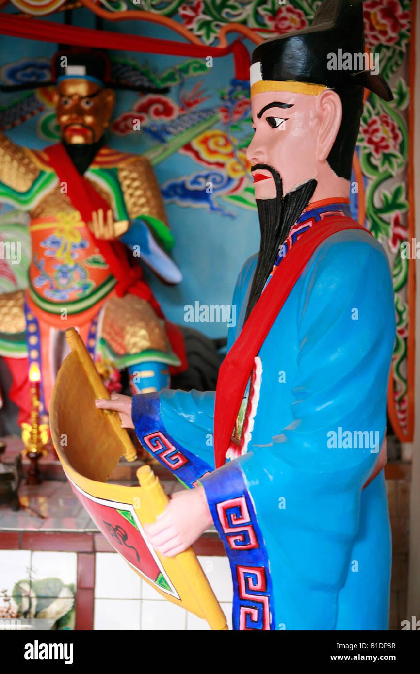 Statues at the Local Hero Temple, Jinsuo Island, Erhai Lake, Dali ...