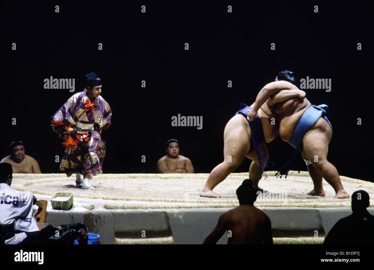 Sumo exhibition match, Paris, France Stock Photo - Alamy