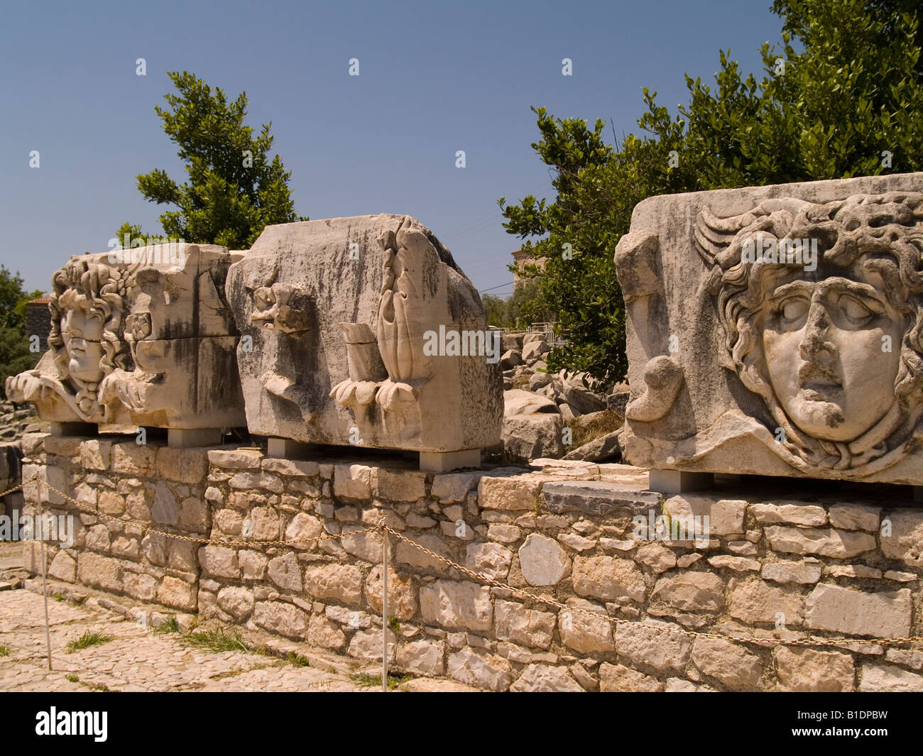 Frieze of Medusa - Temple of Apollo, Didim, Turkey Stock Photo - Alamy