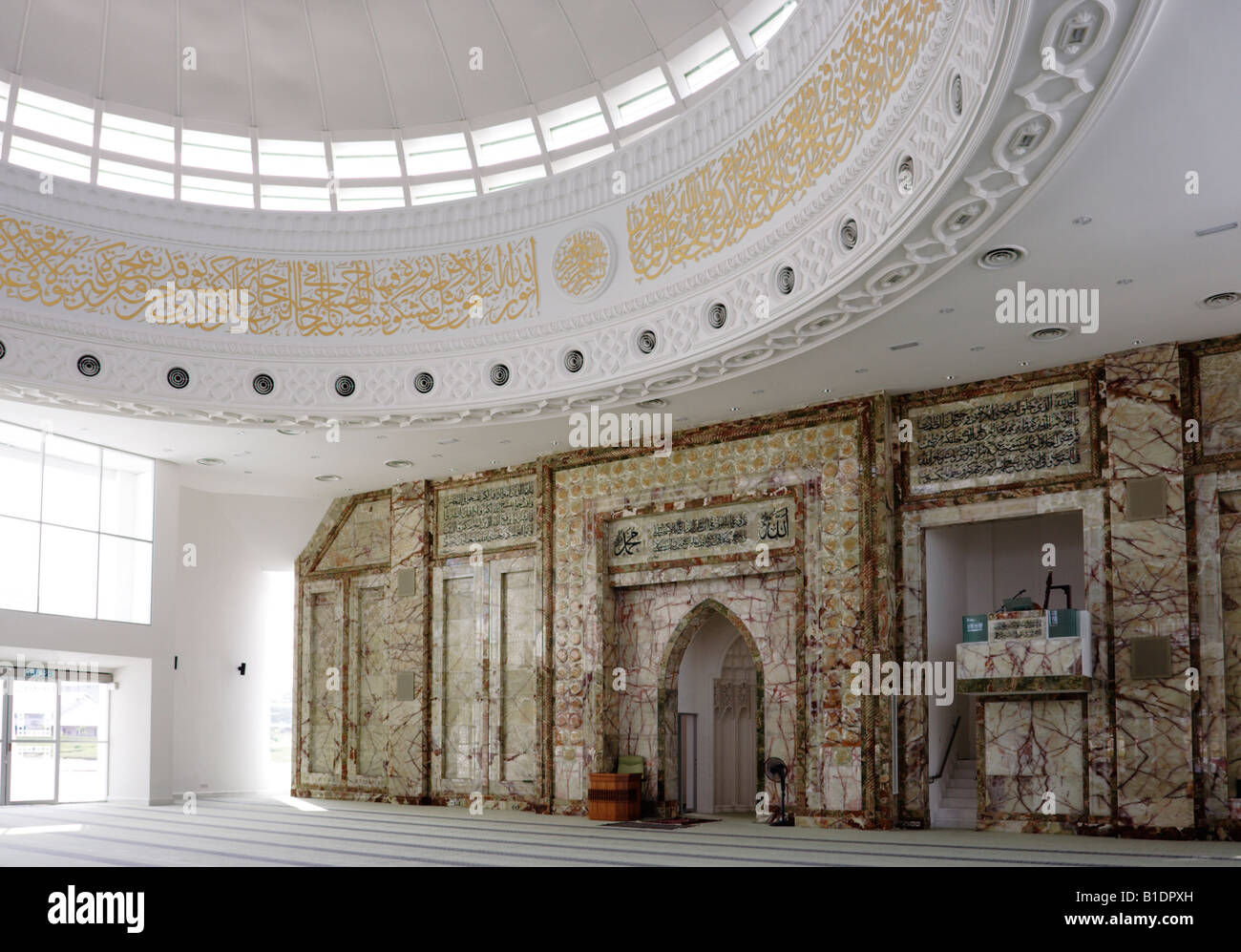 Interior of a mosque in Malaysia Stock Photo - Alamy