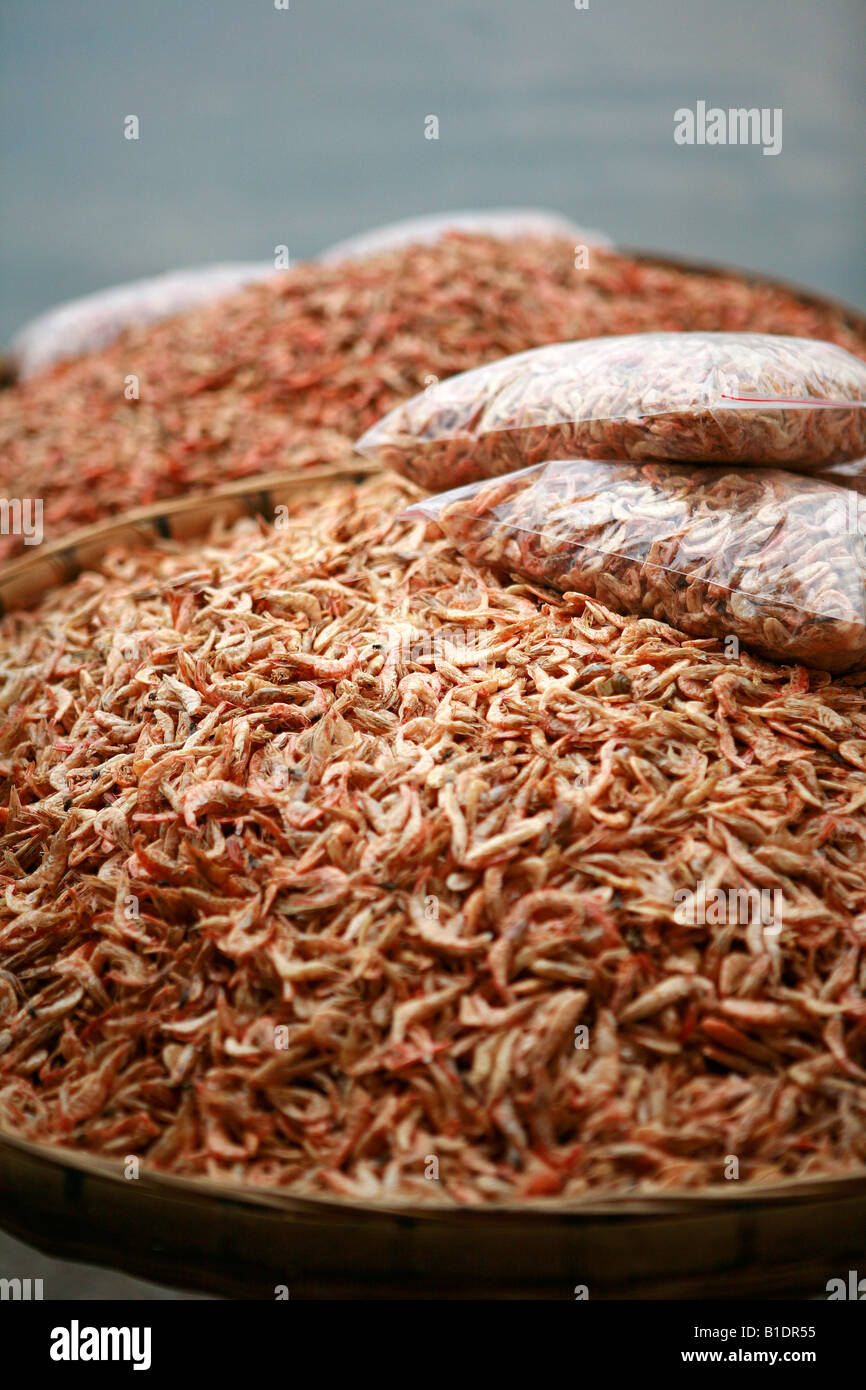 Dried fish on sale on Jinsuo Island, Erhai Lake, Dali, Yunnan, China ...