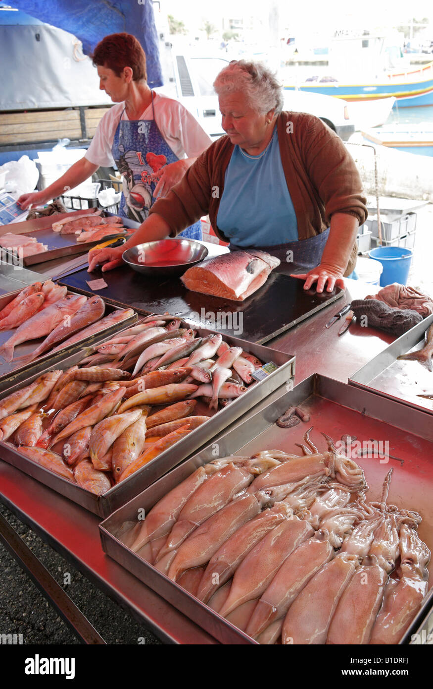 Marsaxlokk Fish Market, Malta Stock Photo - Alamy