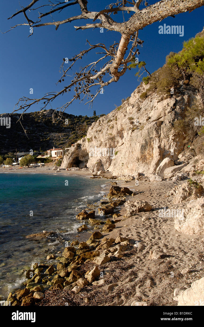 Beautiful afternoon light shining on part of Balos Beach in the south ...