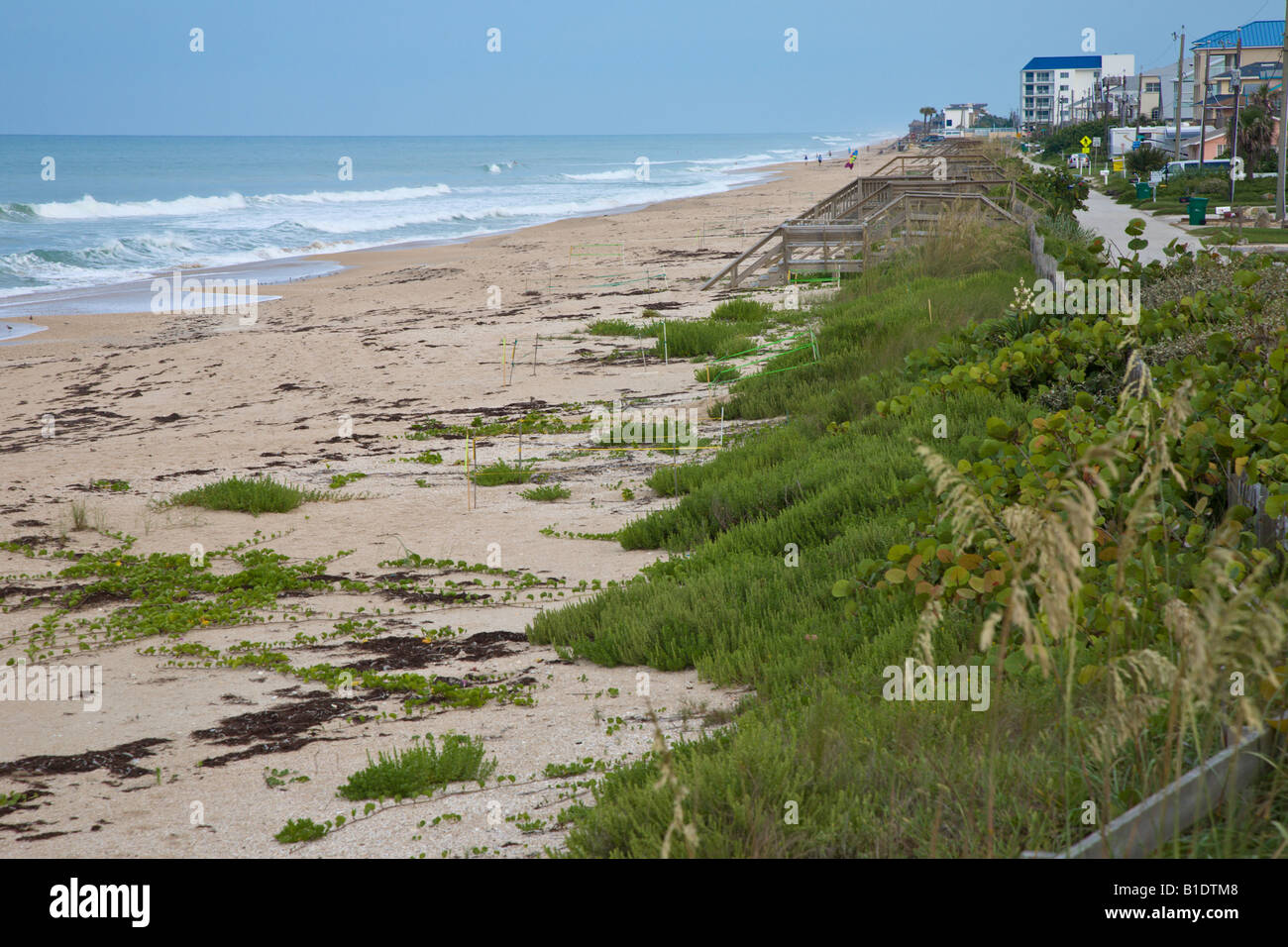Coastal beachfront residential neighborhood along Atlantic Ocean at New ...