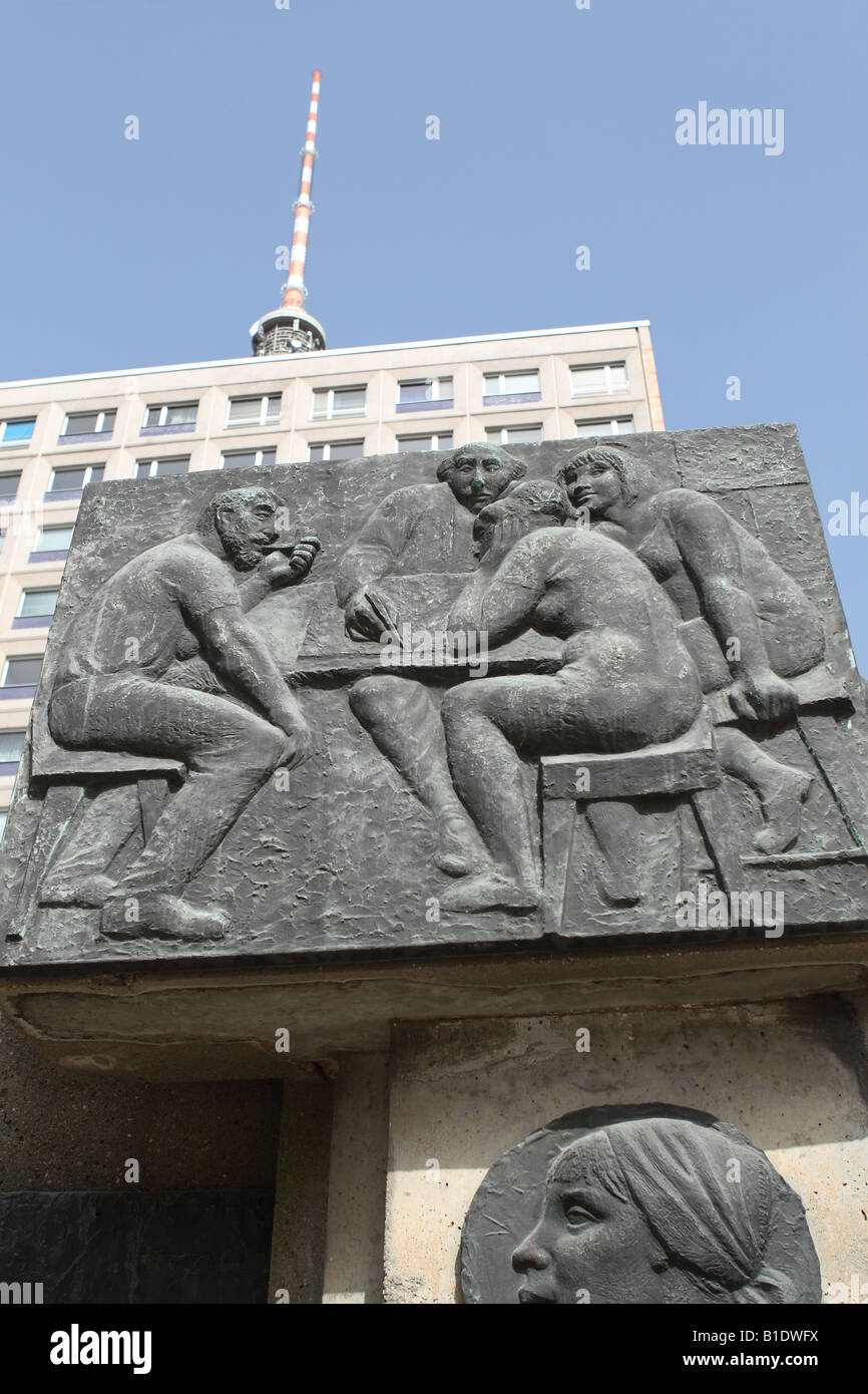 Berlin Germany former East German social realism monument adjacent to ...