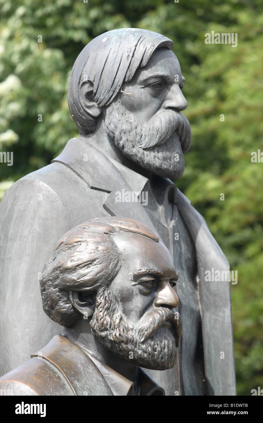 Berlin Germany statue of Karl Marx and Friedrich Engels fathers of ...