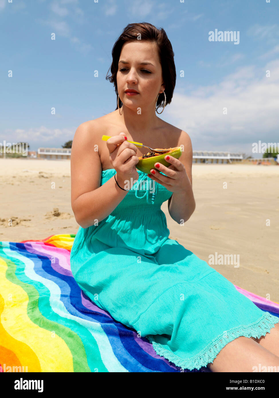 Woman eating afternoon snacks hi-res stock photography and images - Alamy