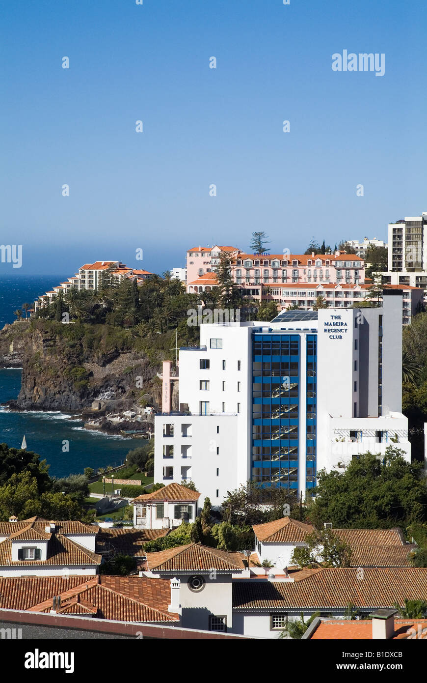 dh FUNCHAL MADEIRA Hotels including Regency Club and Reids Stock Photo ...