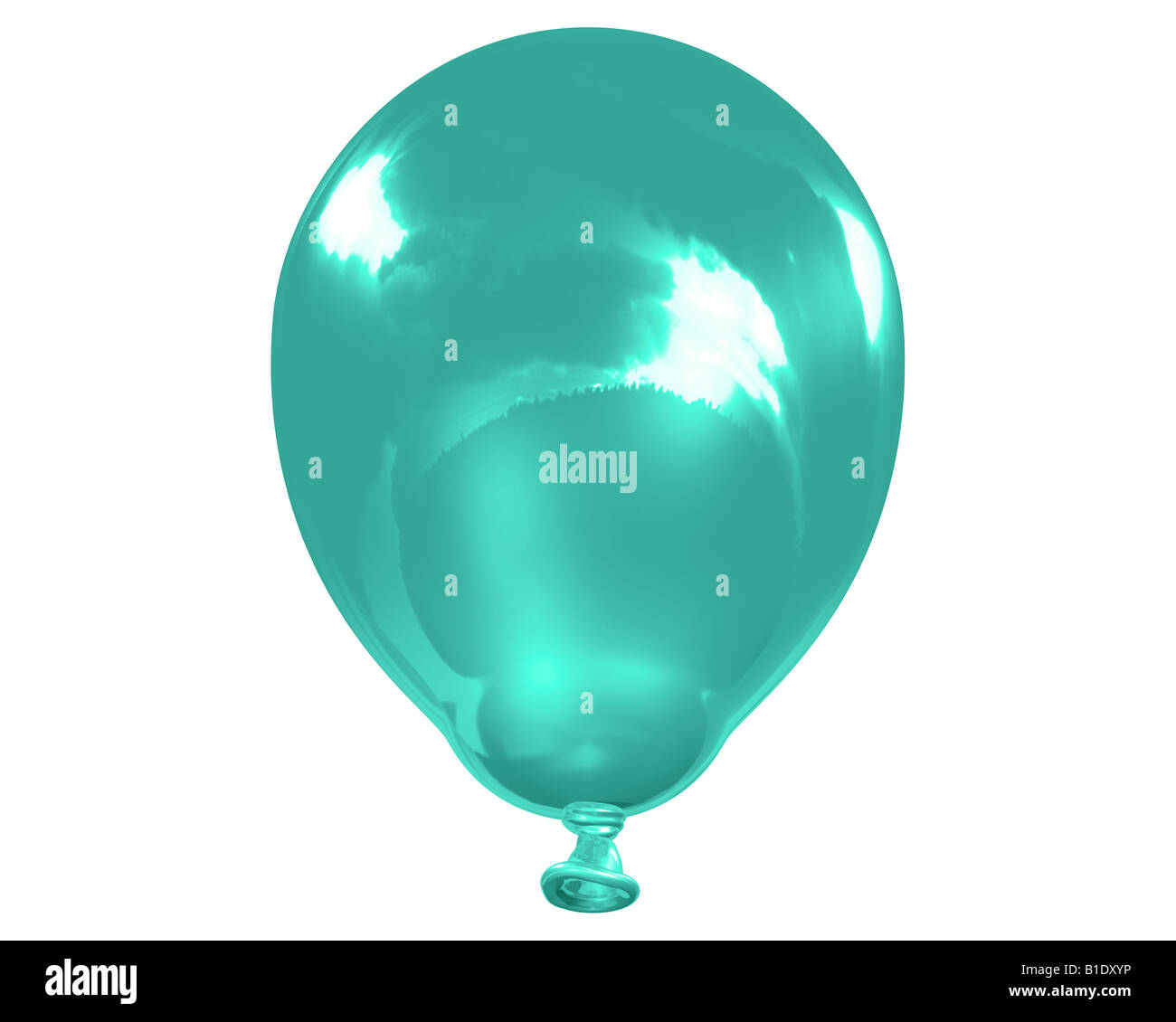 3d illustration of a single isolated reflective indigo balloon Stock ...