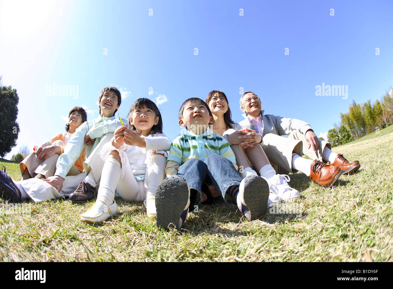 Portrait of Japanese family Stock Photo - Alamy
