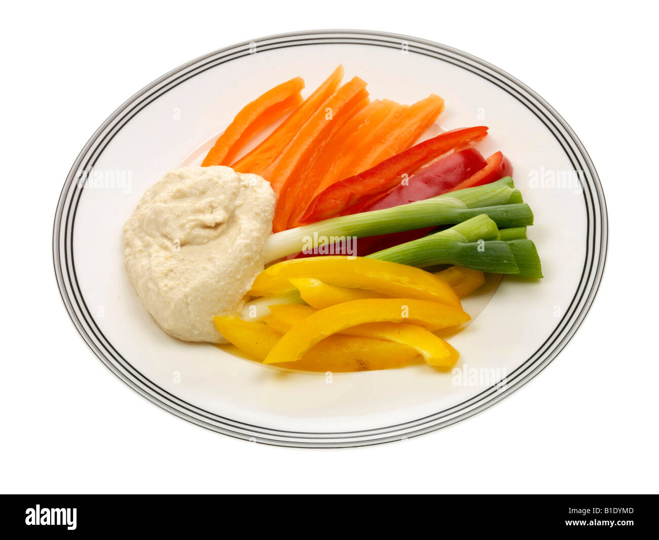 Humus vegetable crudites hi-res stock photography and images - Alamy