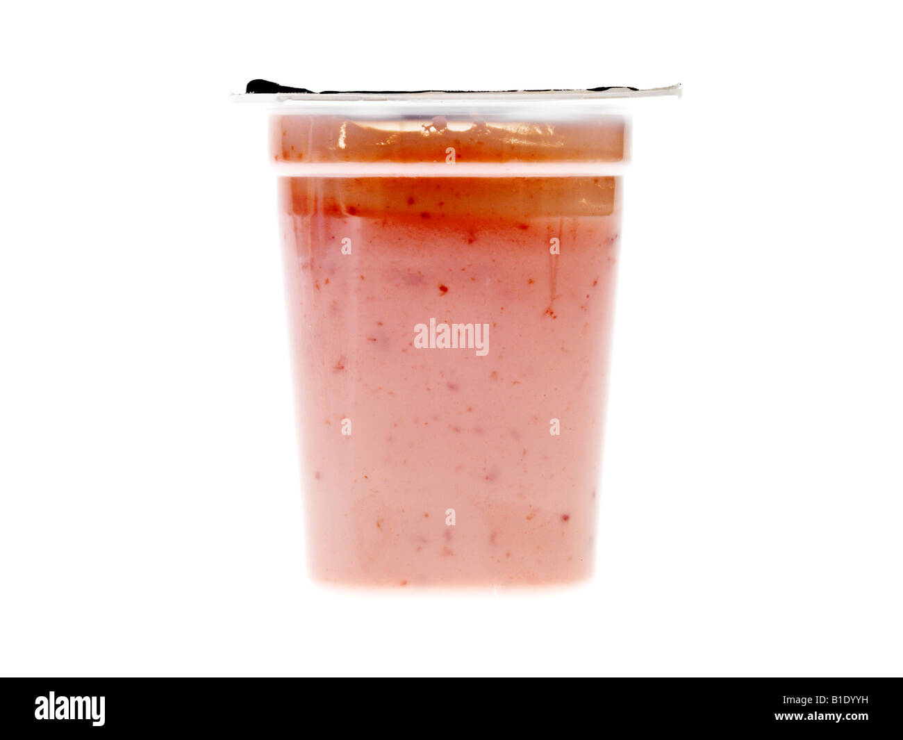 Strawberry Probiotic Yoghurt Stock Photo - Alamy