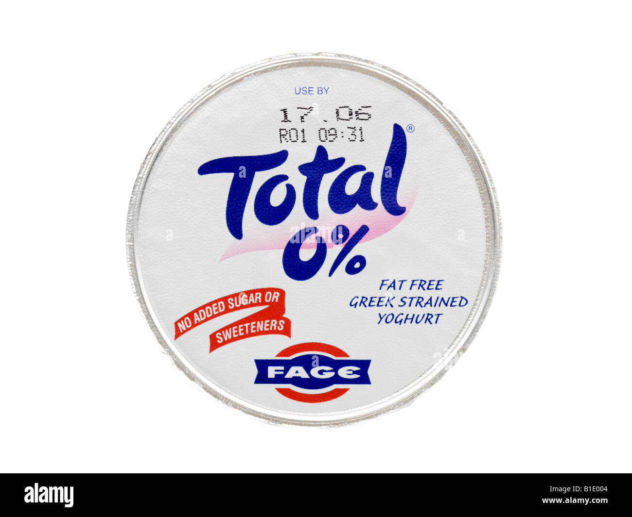 Pot of Fat Free Greek Yogurt Stock Photo - Alamy