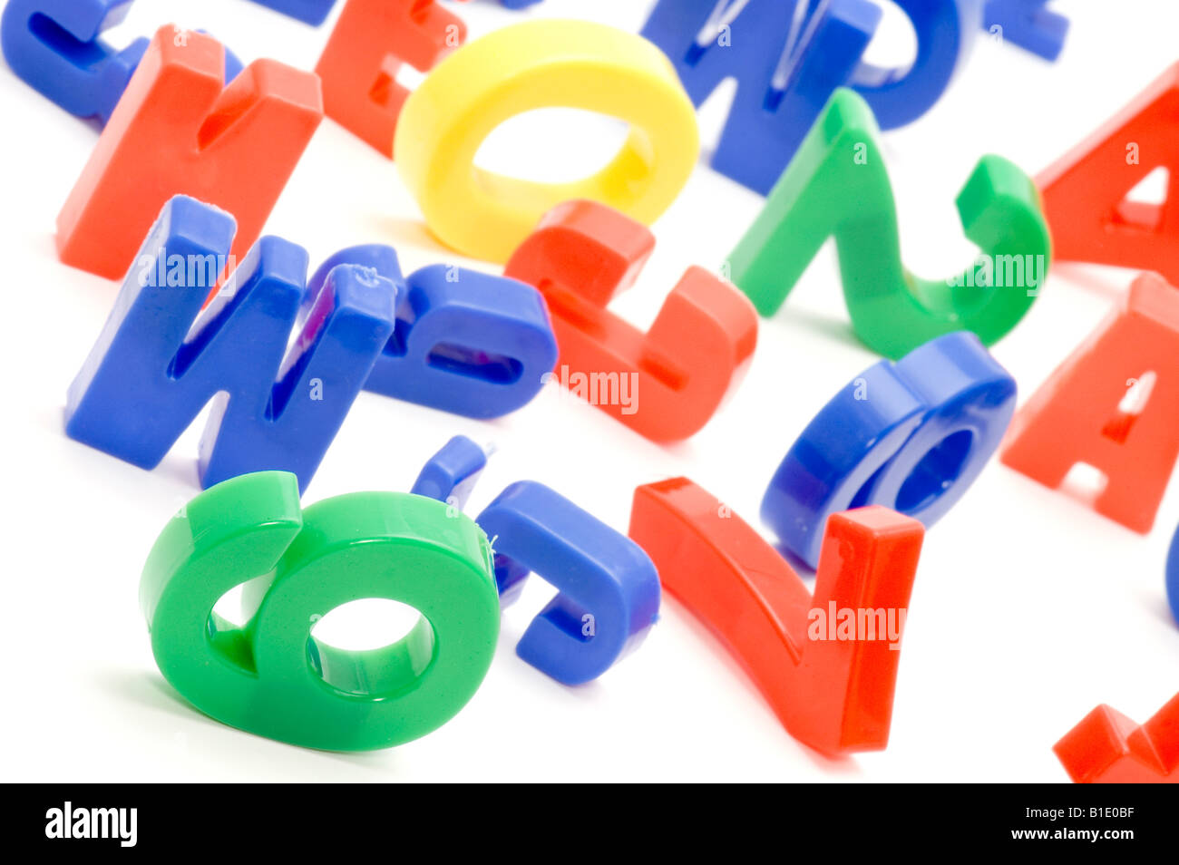 object on white toy plastic number Stock Photo - Alamy