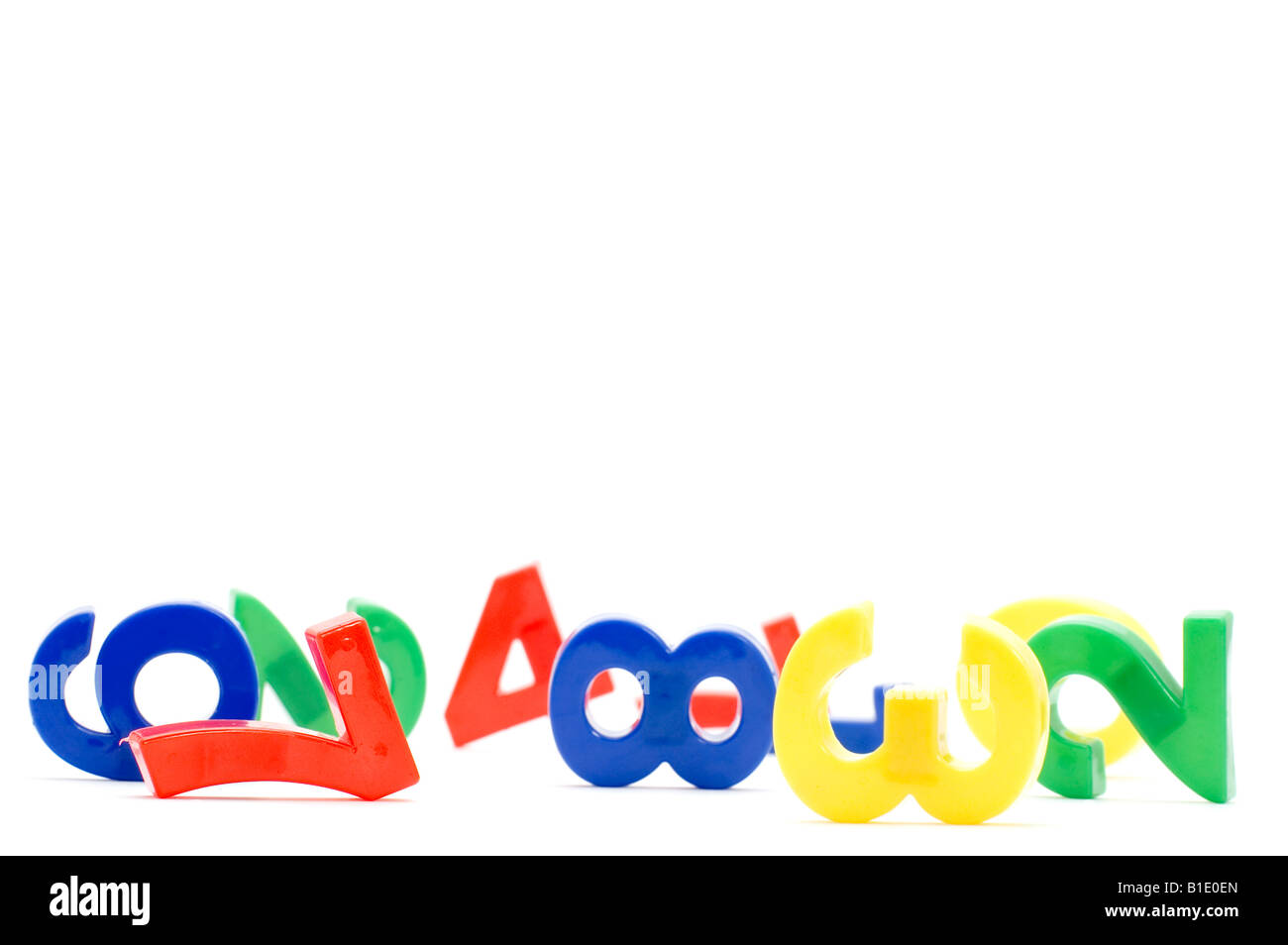 object on white toy plastic number Stock Photo - Alamy