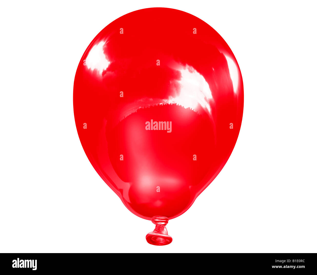 3d illustration of a single isolated reflective red balloon Stock Photo ...