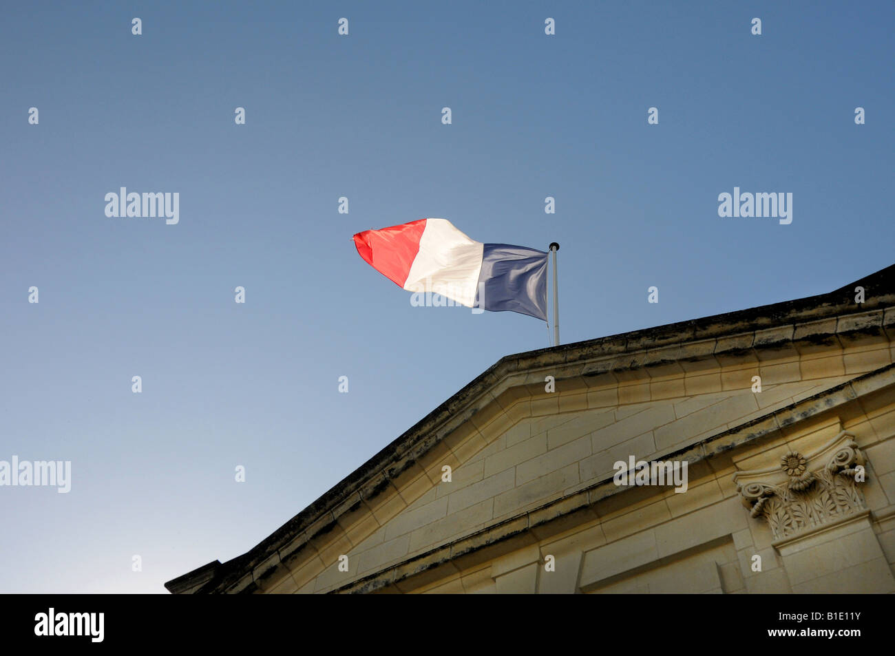A french flag waiving Stock Photo - Alamy