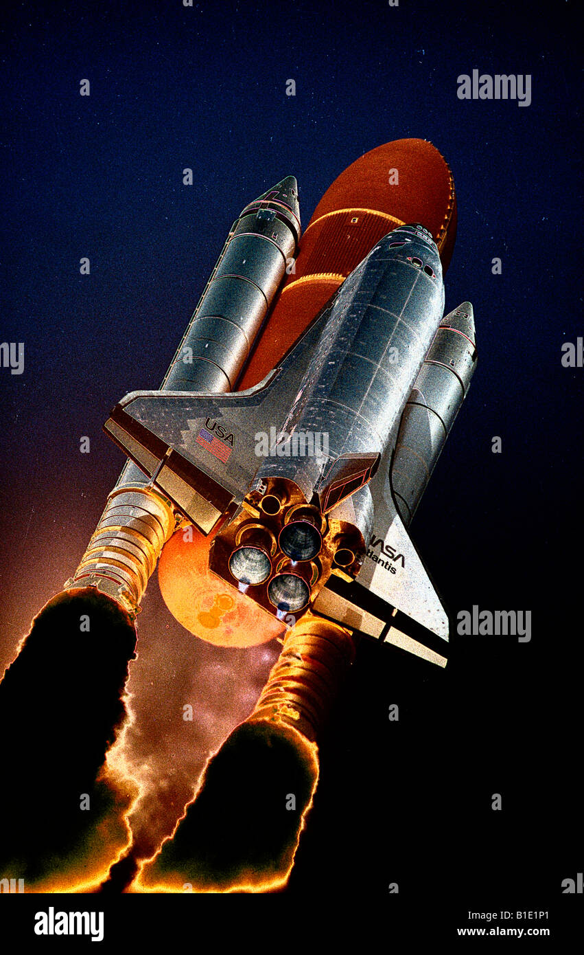 Space shuttle atlantis launch hi-res stock photography and images - Alamy