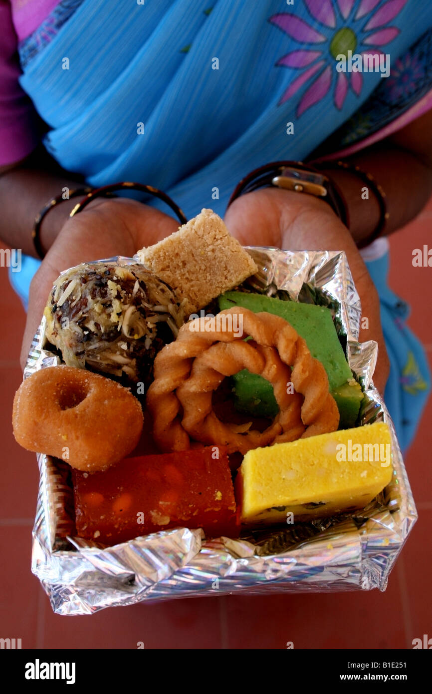 Box of Diwali sweetmeats of sweets , India Stock Photo - Alamy