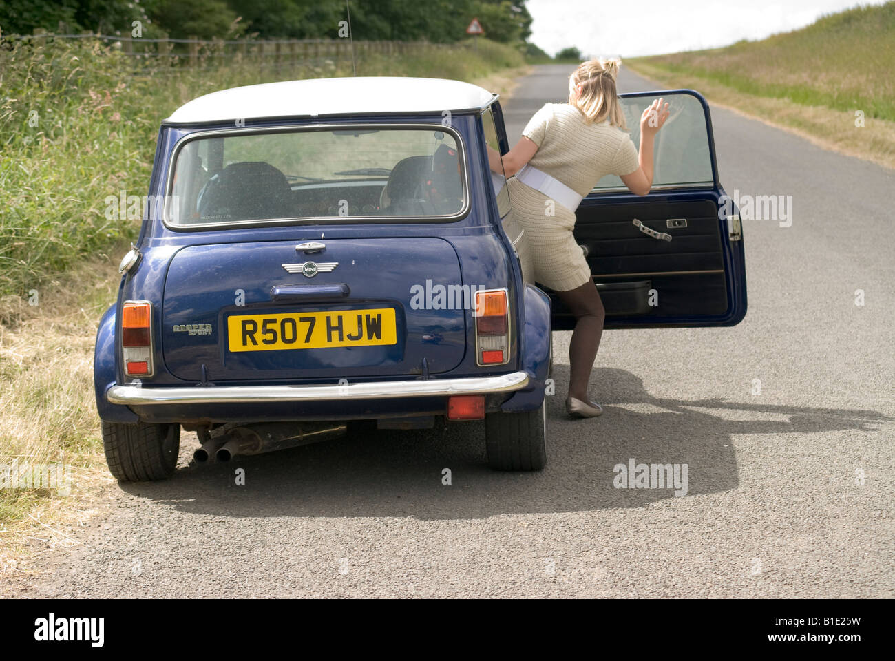 female and mini cooper Stock Photo - Alamy