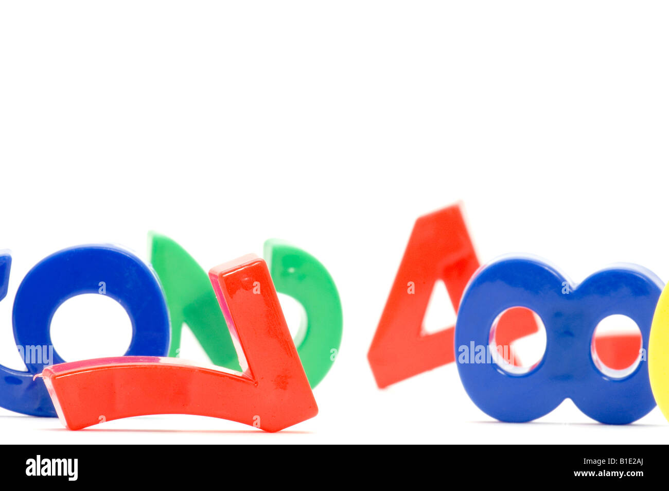 object on white toy plastic number Stock Photo - Alamy