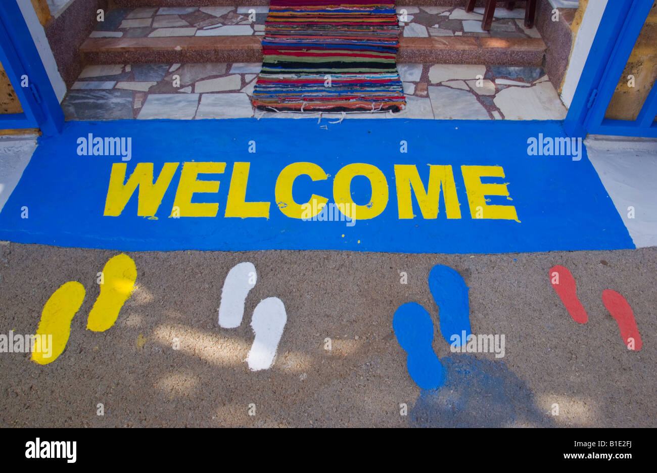 WELCOME step outside Taverna Eva in Malia on the Greek Mediterranean ...