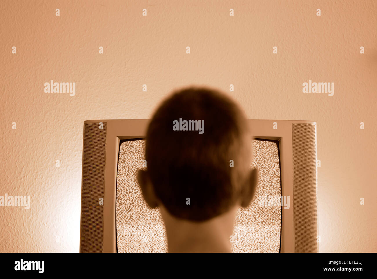BOY WATCHING STATIC Stock Photo - Alamy