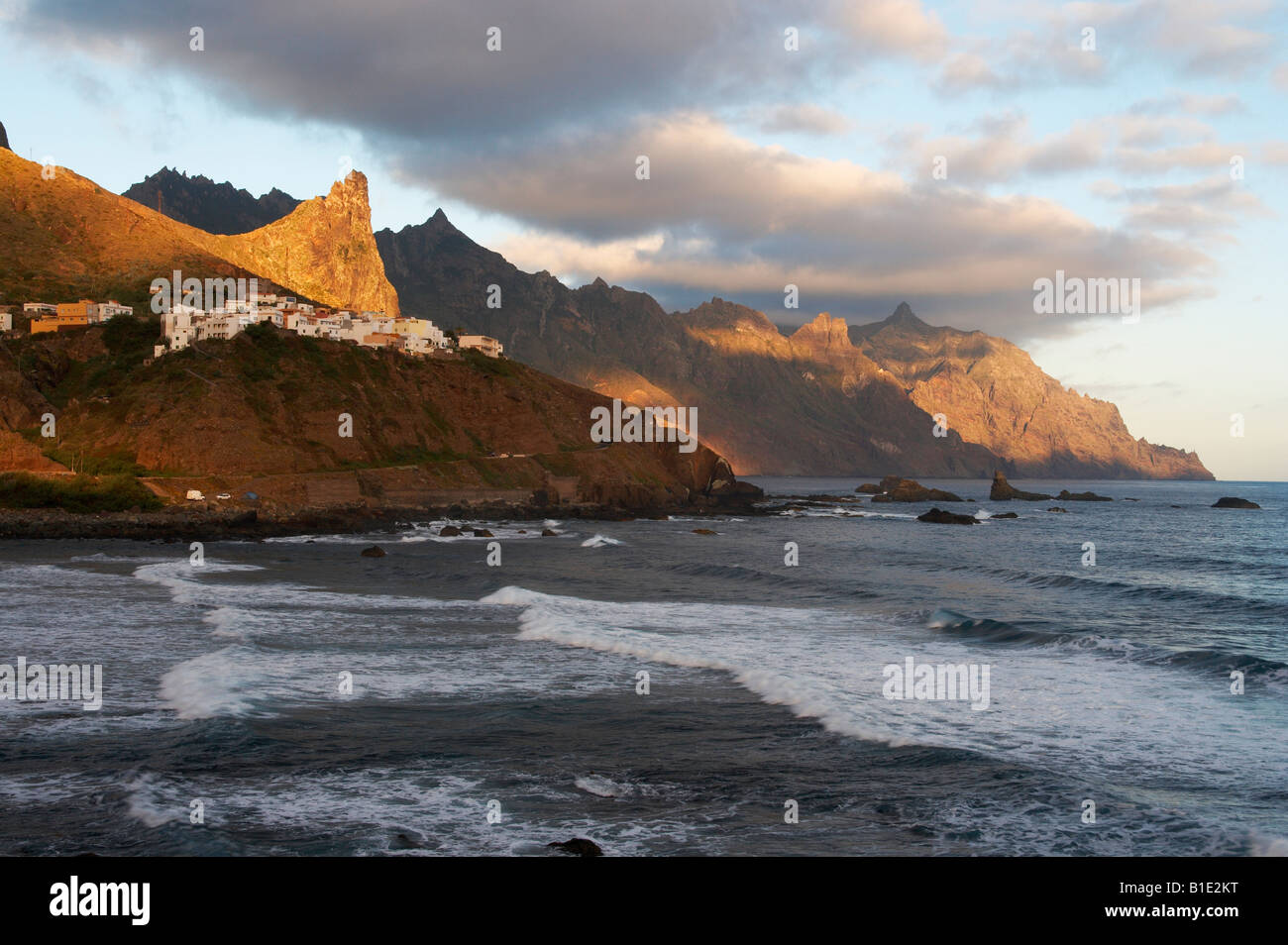 Almaciga village in the mountainous region of Anaga in the north of ...