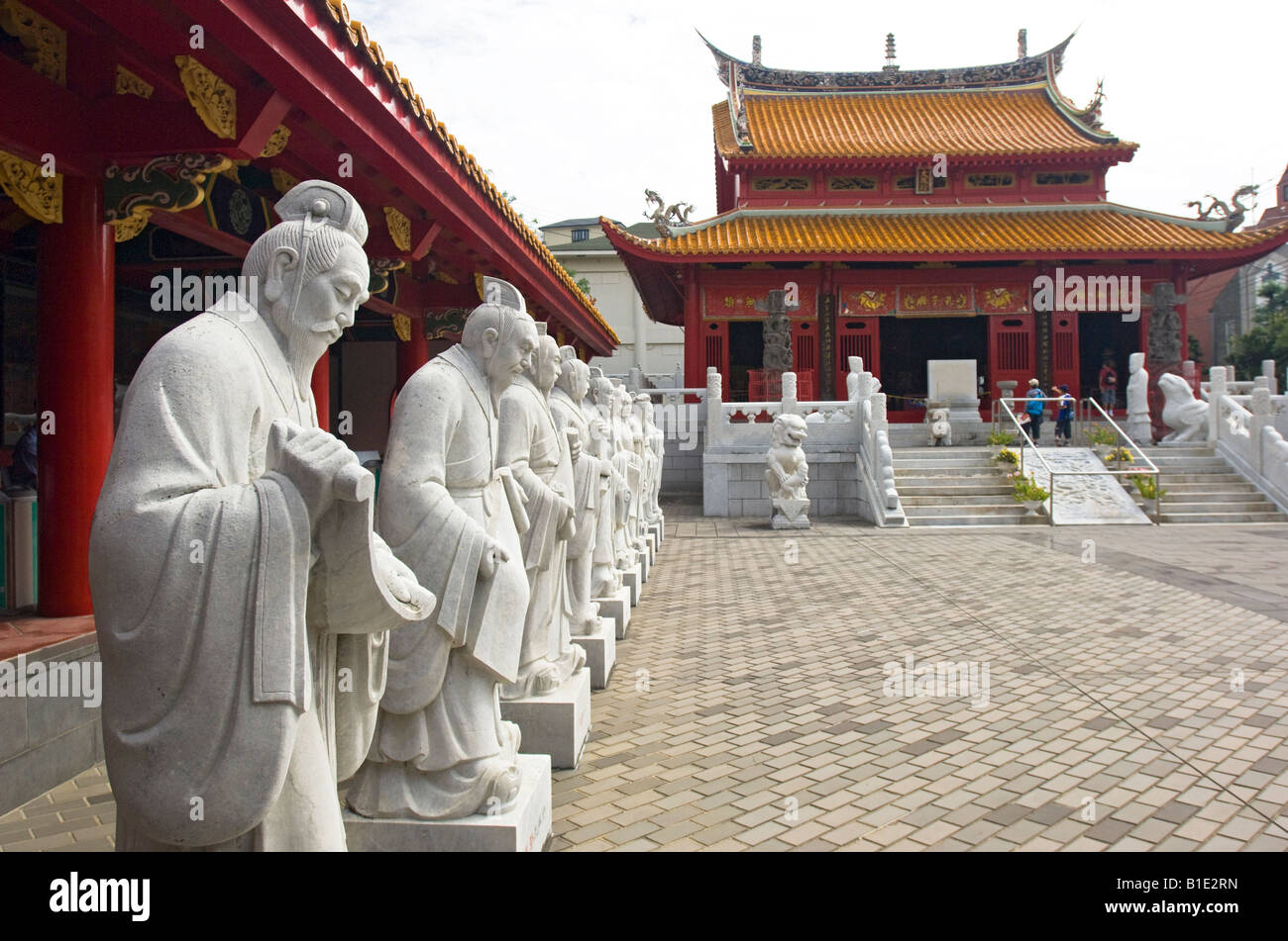 Statues of Chinese Philosophers in the Confucius Shrine or Temple in ...