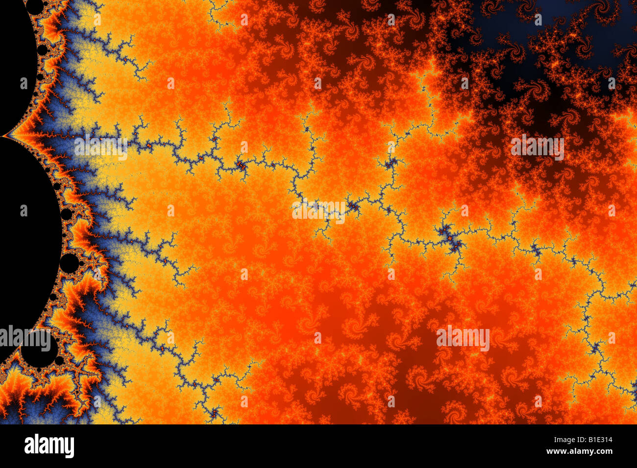 A fractal fault line coming out of a mini mandelbrot Stock Photo - Alamy