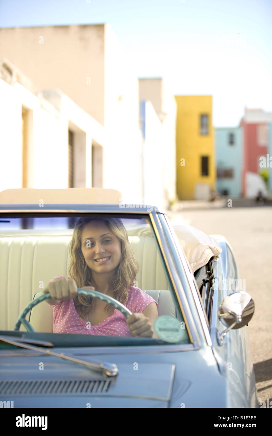 Convertible car girl driving hi-res stock photography and images - Alamy