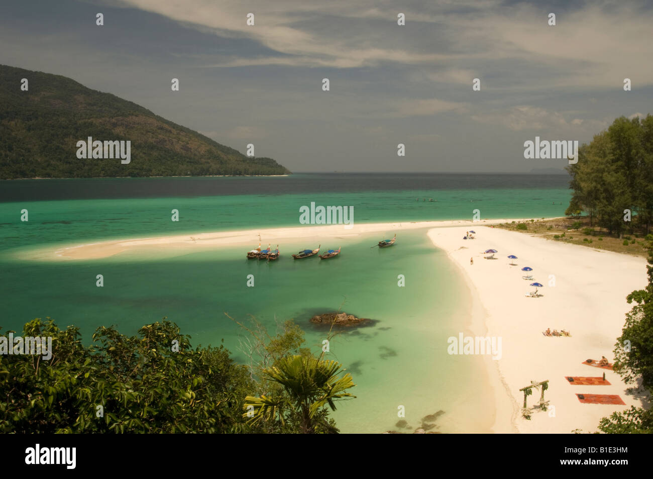 A stunning panoramic view of the idyllic Koh Lipe island off the coast ...