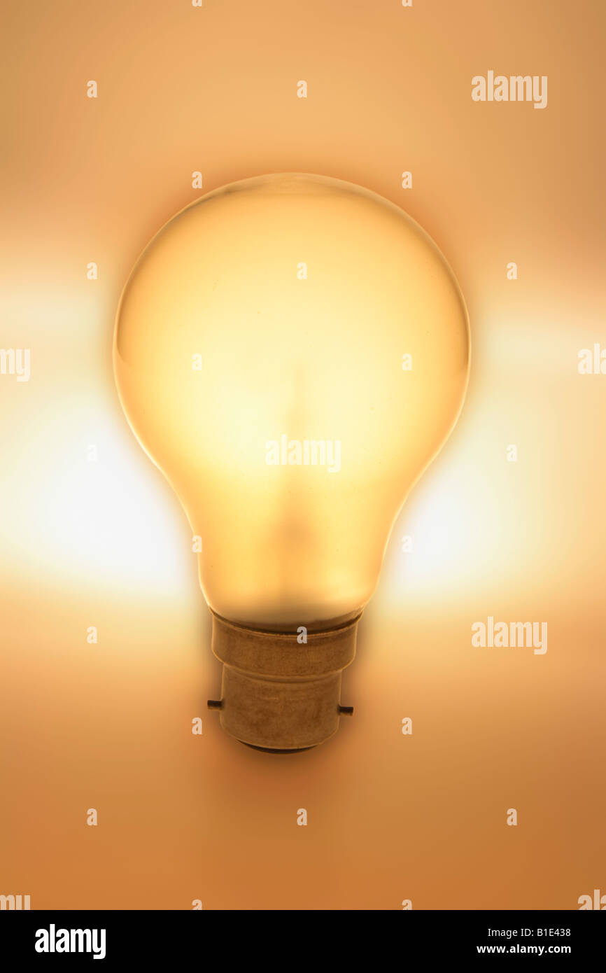 Glowing Light Bulb Stock Photo - Alamy