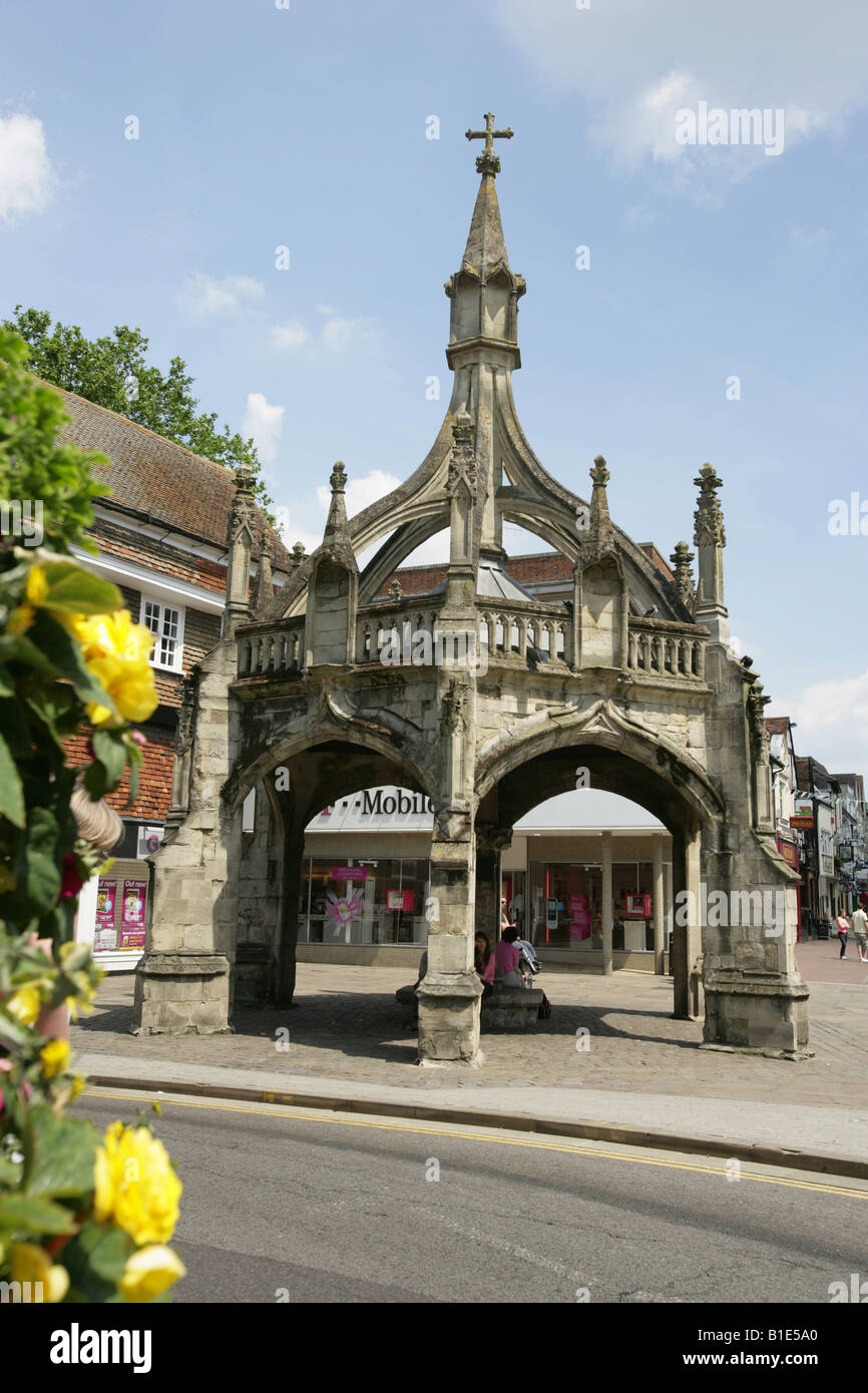 City of Salisbury, England. The 15th century Poultry Cross which marks ...