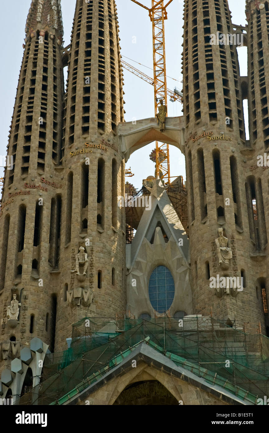 The angular figures of Apostles carved from stone and set into the Bell ...