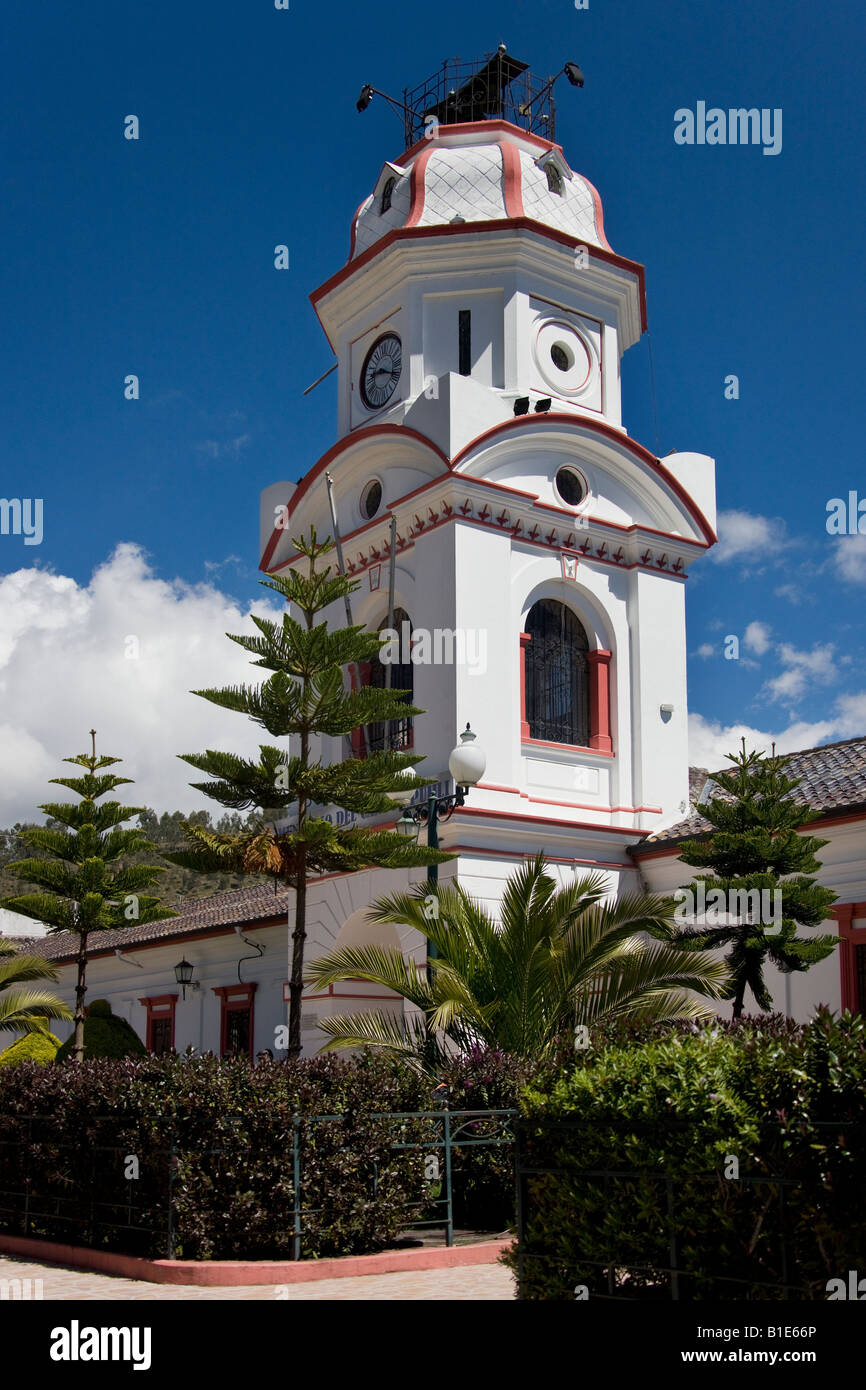 Clock tower in Pujili Village in Cotopaxi Province in Ecuador Stock ...
