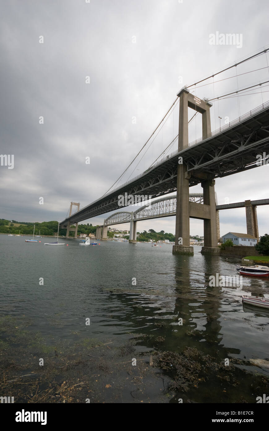 The Tamar Crossings at Saltash Stock Photo - Alamy