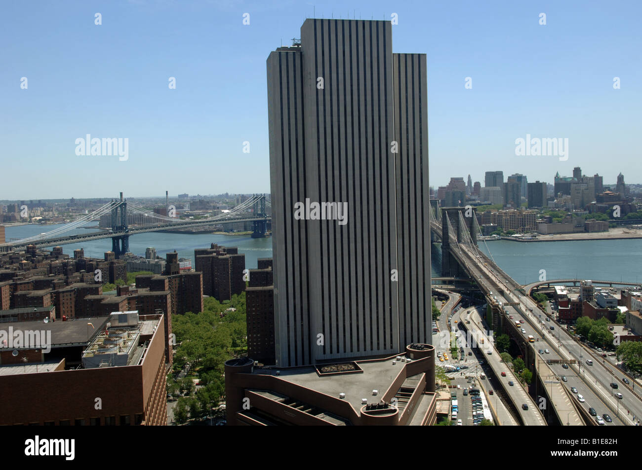 The Verizon telephone switching center building at the foot of the ...