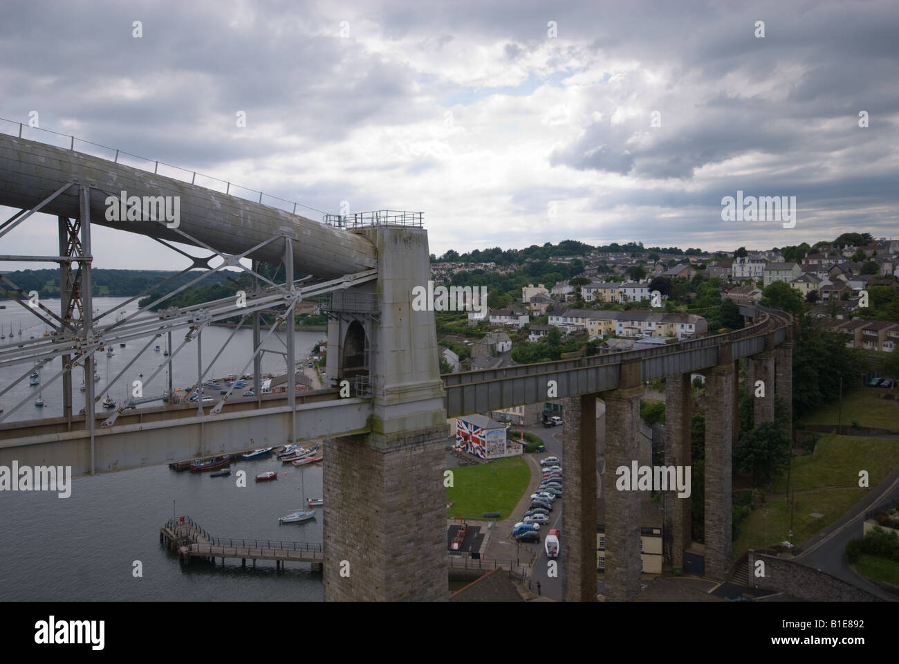 The Tamar Crossings at Saltash Stock Photo - Alamy