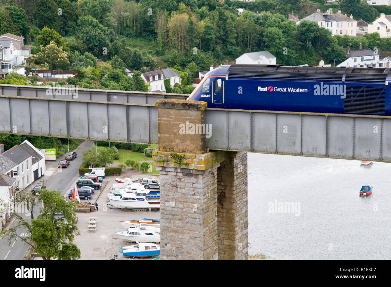 The Tamar Crossings at Saltash Stock Photo - Alamy
