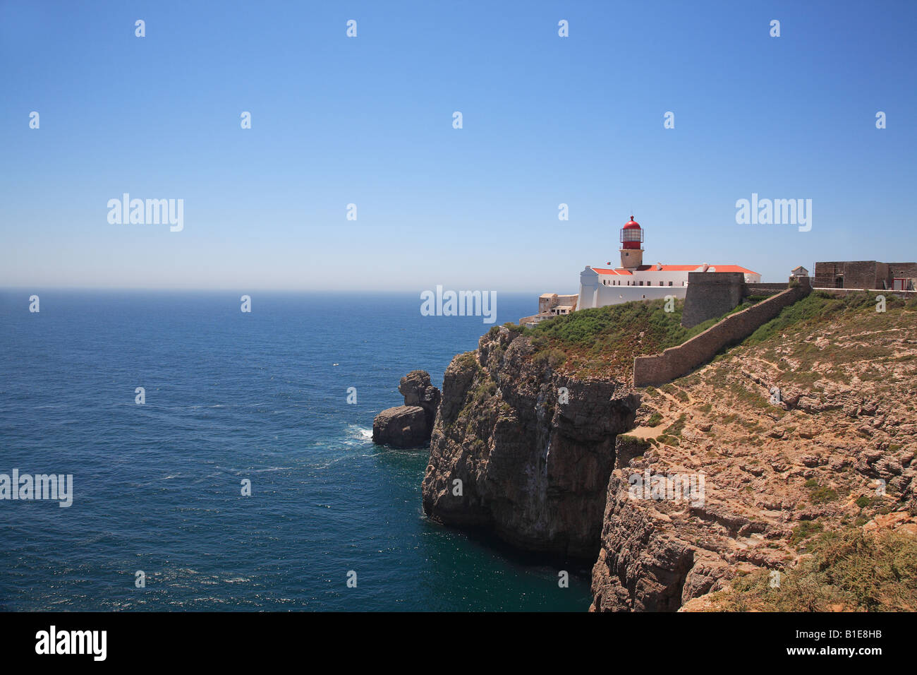 Lighthouse at Cape St Vincent,Sagres Stock Photo - Alamy