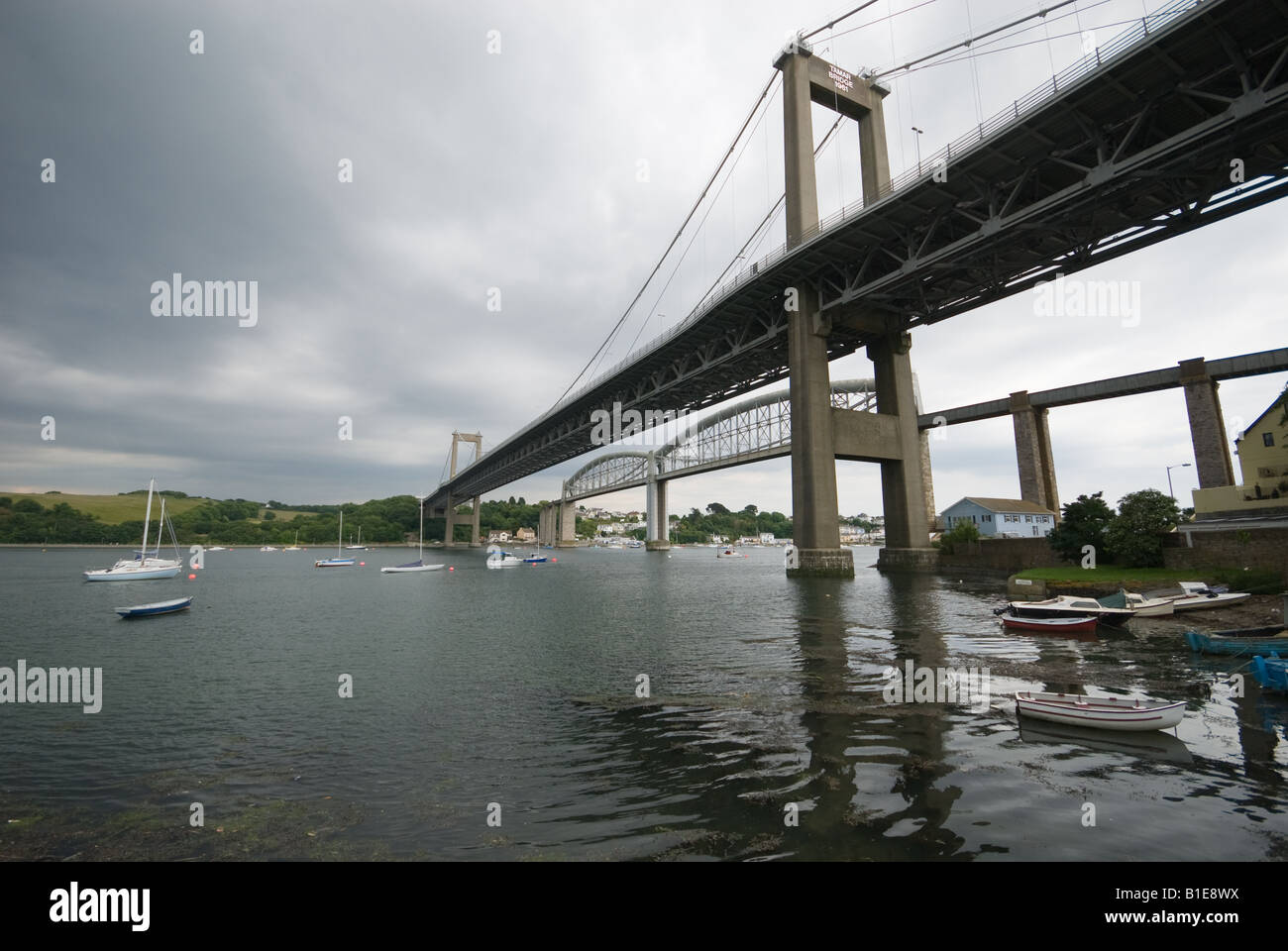 The Tamar Crossings at Saltash Stock Photo - Alamy