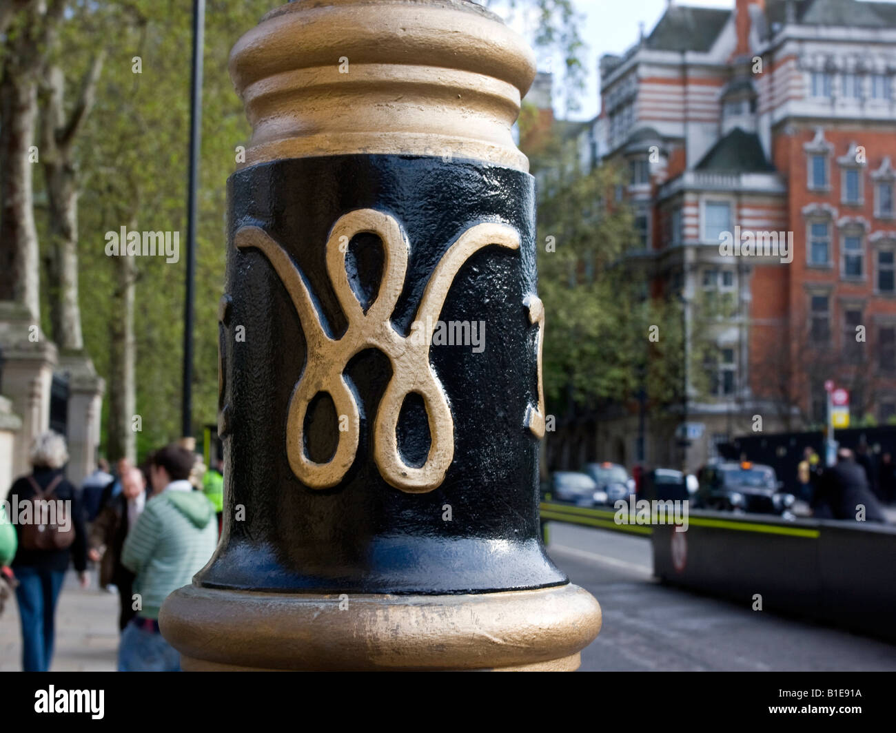 Symbol of the City of Westminster on a Lightpole in London England ...
